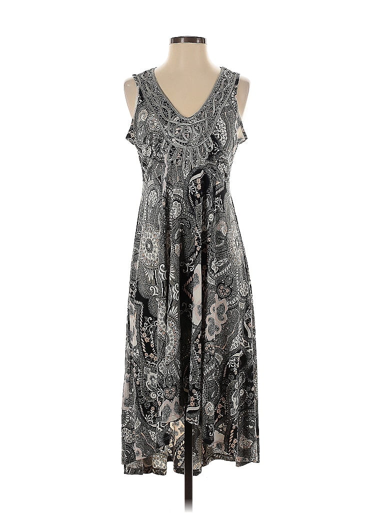 World Unity Paisley Gray Casual Dress Size S - 56% off | ThredUp