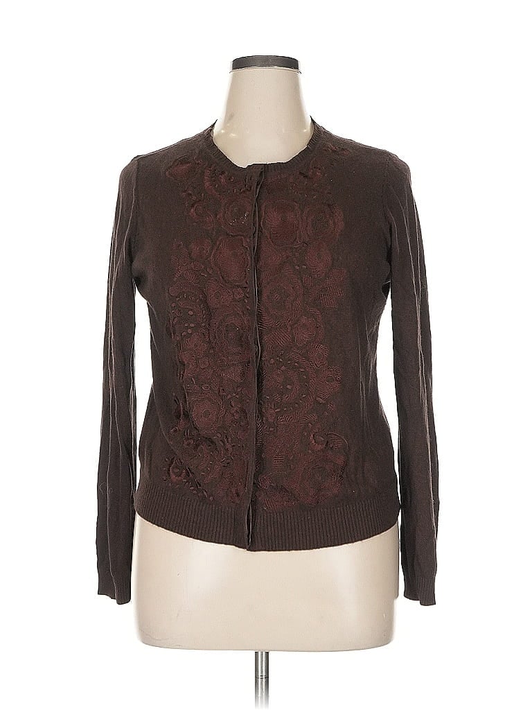 Sigrid Olsen Brown Cardigan Size XL - 80% off | ThredUp