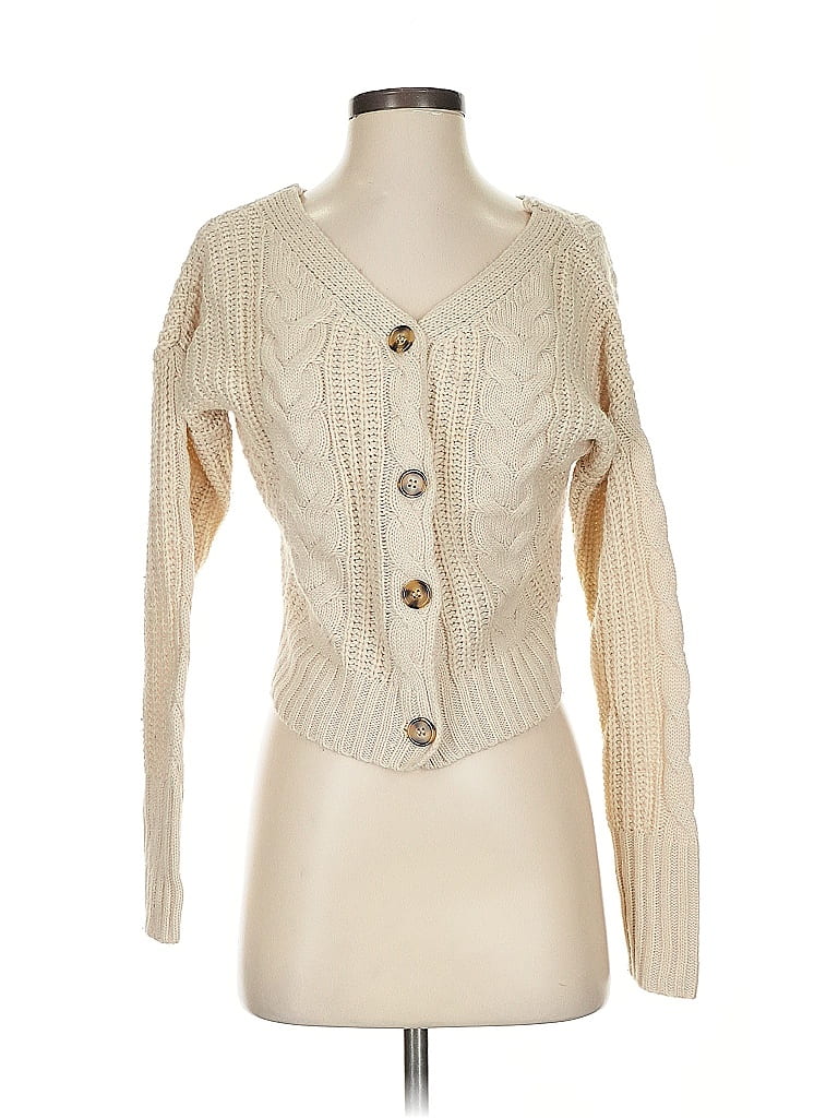 Moon & Madison 100% Acrylic Ivory Cardigan Size S - 52% off | ThredUp