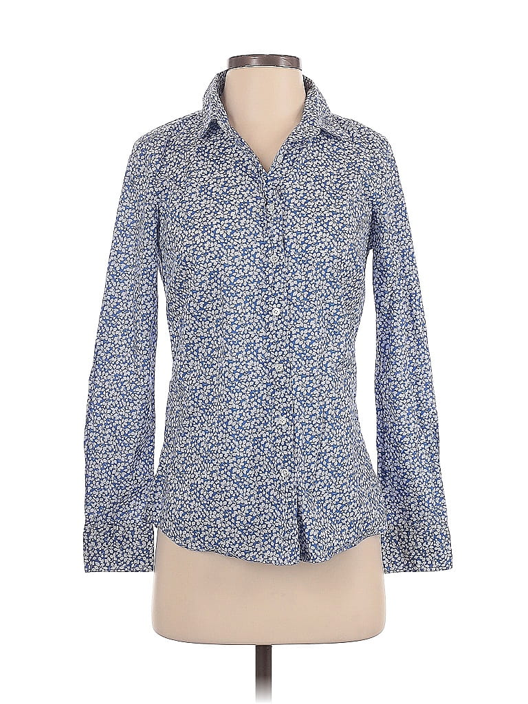 J.Crew Print Blue Long Sleeve Button-Down Shirt Size 4 - 74% off | ThredUp