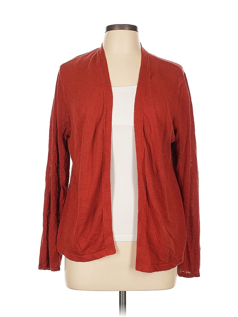 J.Jill Red Cardigan Size L - 70% off | ThredUp