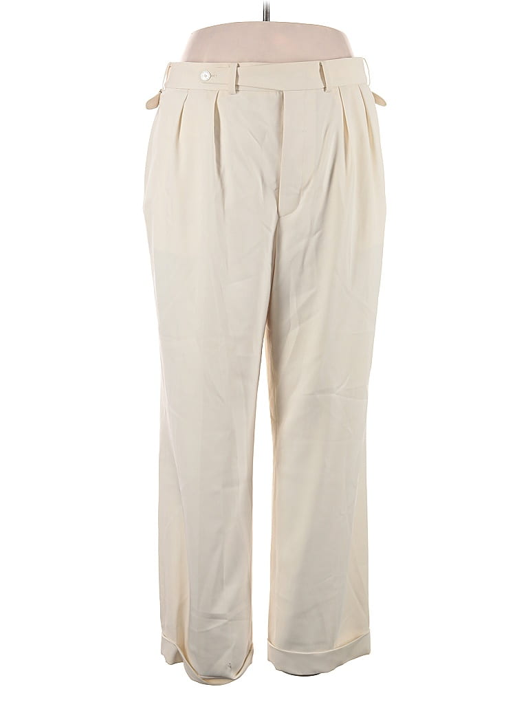 Ralph Lauren 100% Silk Ivory Silk Pants Size 14 - 22% off | ThredUp