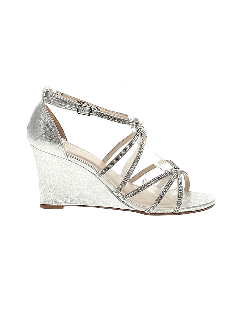 David's Bridal Silver Wedges Size 7 1/2 - 72% off | ThredUp