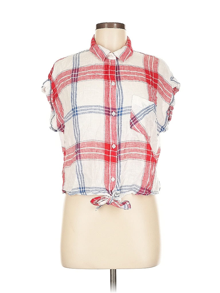 Rails Plaid Red Short Sleeve Button-Down Shirt Size M - 73% off | ThredUp