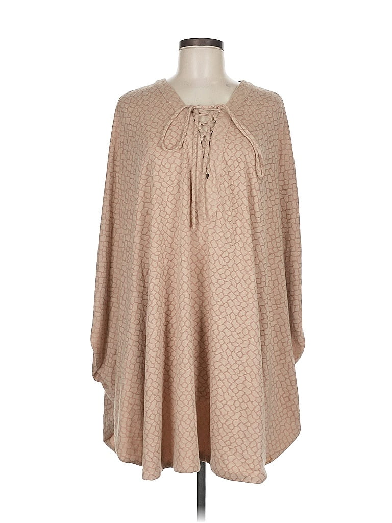 Karma 100% Cotton Tan Poncho Size M - 47% off | ThredUp