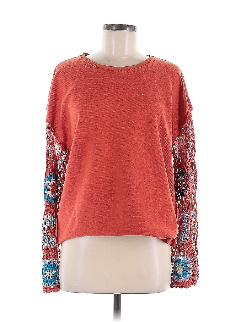 Umgee 100% Cotton Orange Pullover Sweater Size M - 62% off | ThredUp