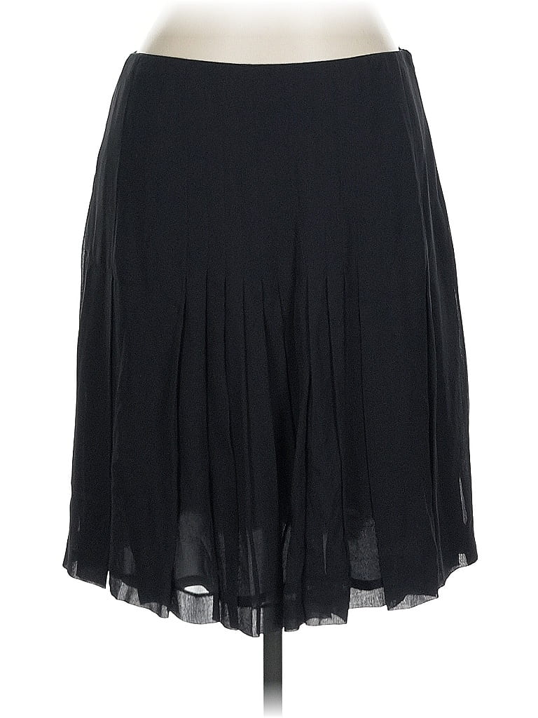 RENA LANGE 100% Silk Solid Black Silk Skirt Size 10 - 77% off | ThredUp