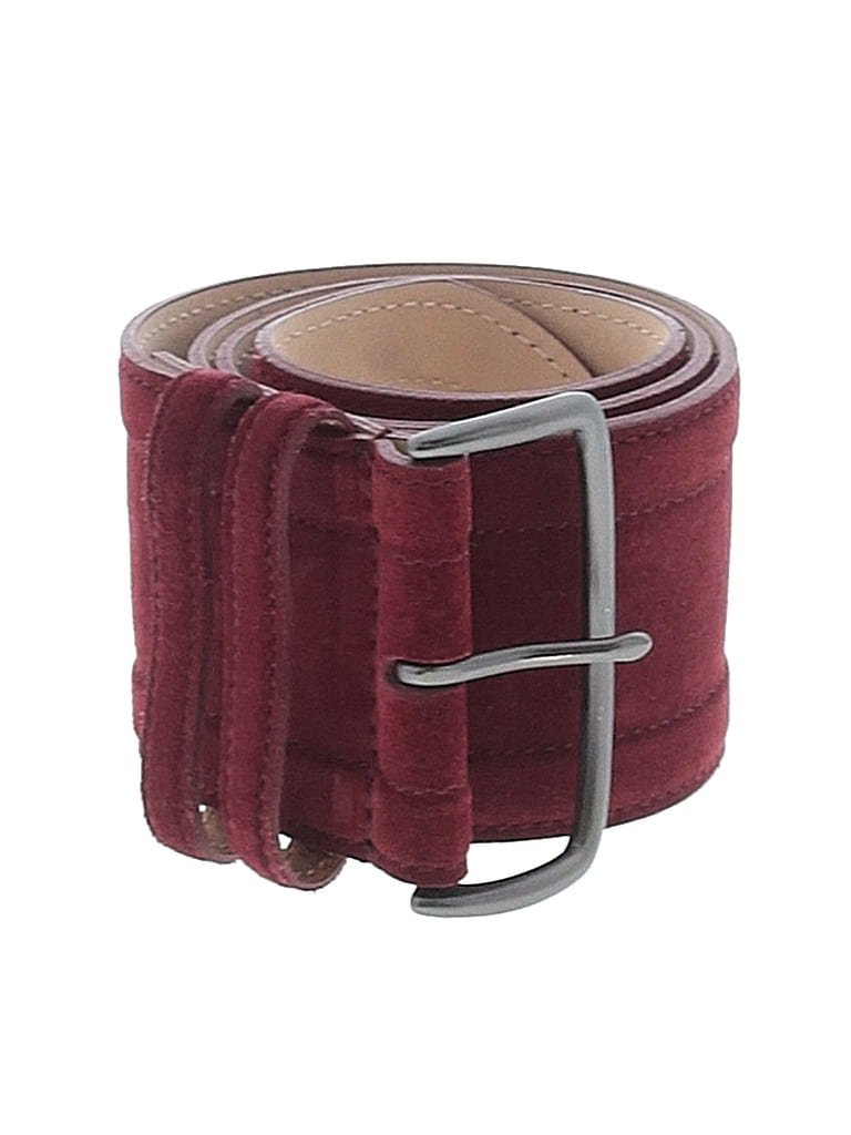 Linea Pelle 100% Leather Burgundy Red Leather Belt Size S - 68% off ...