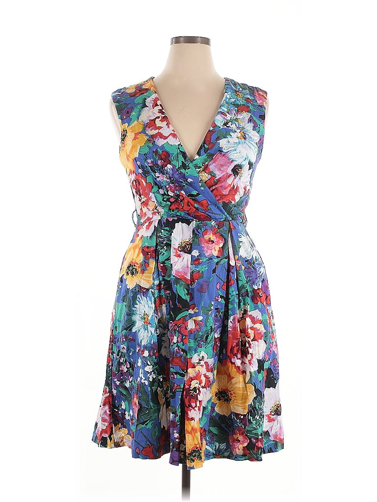 Chetta B Tropical Blue Cocktail Dress Size 14 - 77% off | ThredUp