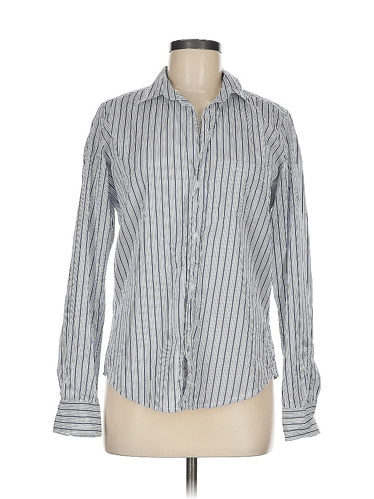 Frank & Eileen 100% Cotton Stripes Gray Long Sleeve Button-Down Shirt Size M - 73% off | ThredUp