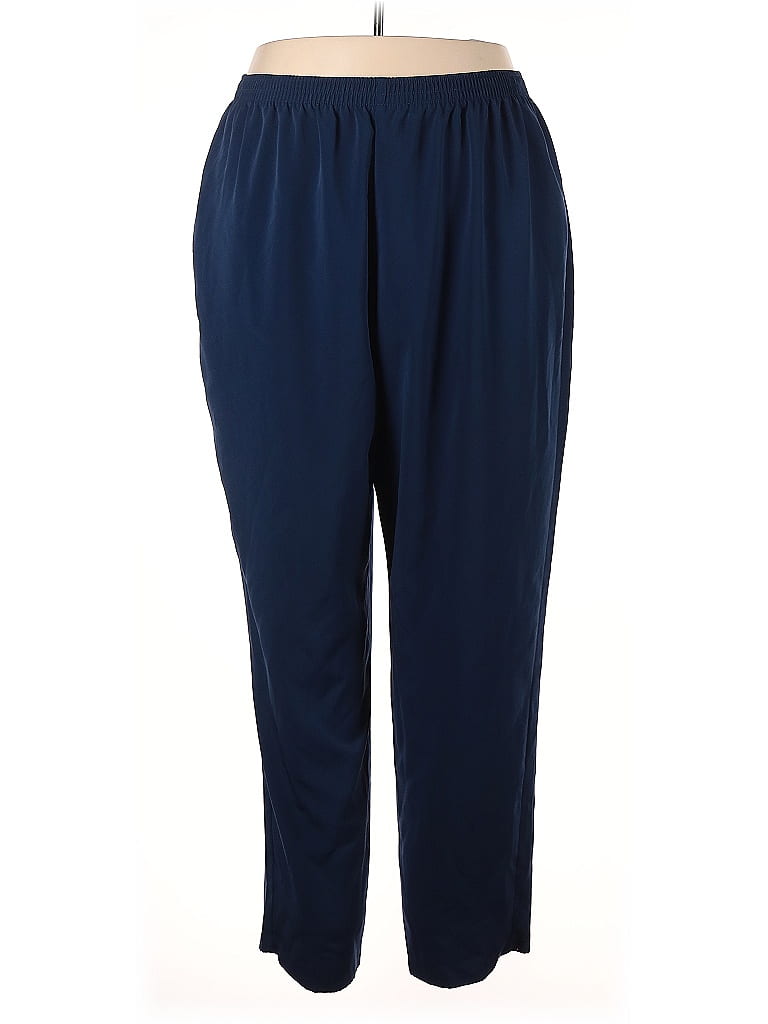 Susan Graver 100% Polyester Solid Blue Casual Pants Size 3X - 75% off ...