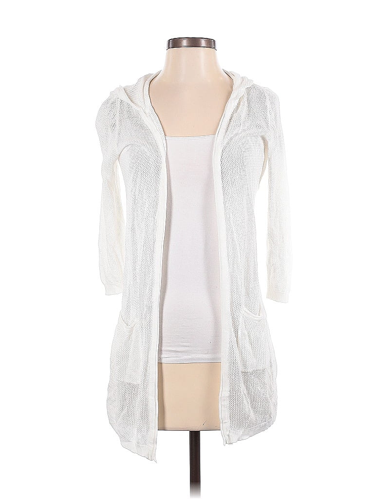 Keren Hart 100% Rayon White Cardigan Size S - 45% off | ThredUp