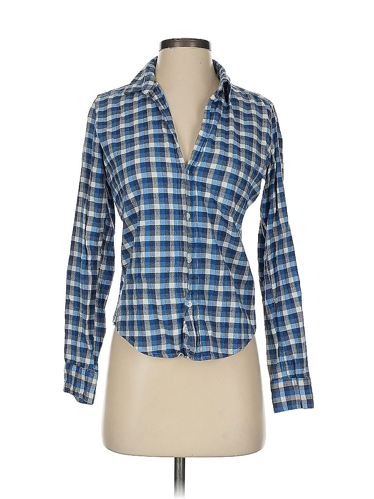 Frank & Eileen 100% Cotton Plaid Blue Long Sleeve Button-Down Shirt Size XS - 76% off | ThredUp
