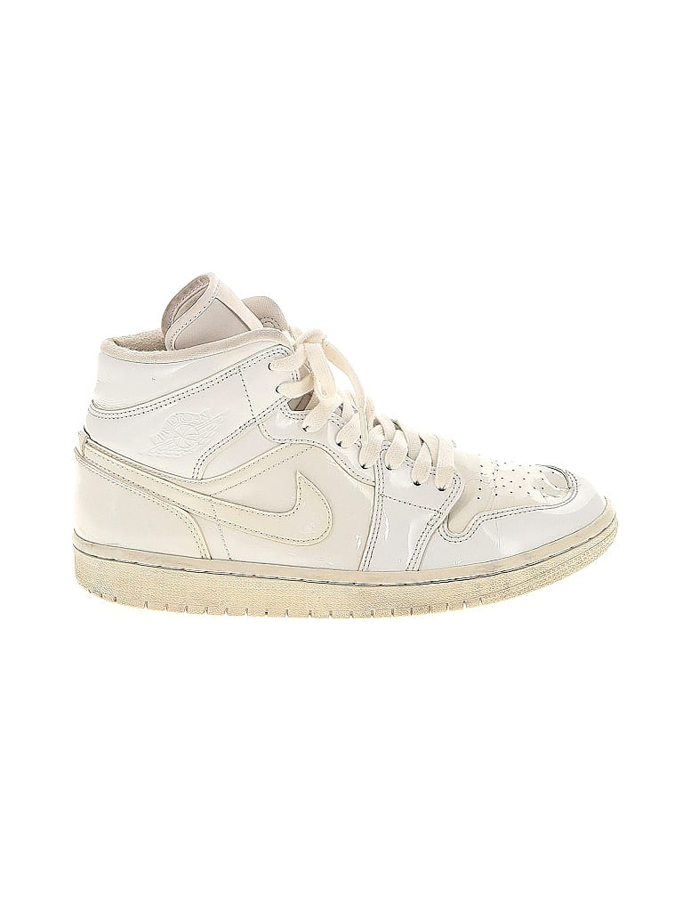 Air Jordan Ivory White 1 Mid Patent 'Triple White Size 8 1/2 - 25% off ...