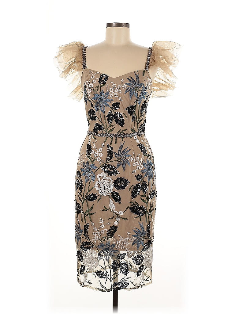 Bronx & Banco 100% Polyester Paisley Tan Cocktail Dress Size M - 67% ...