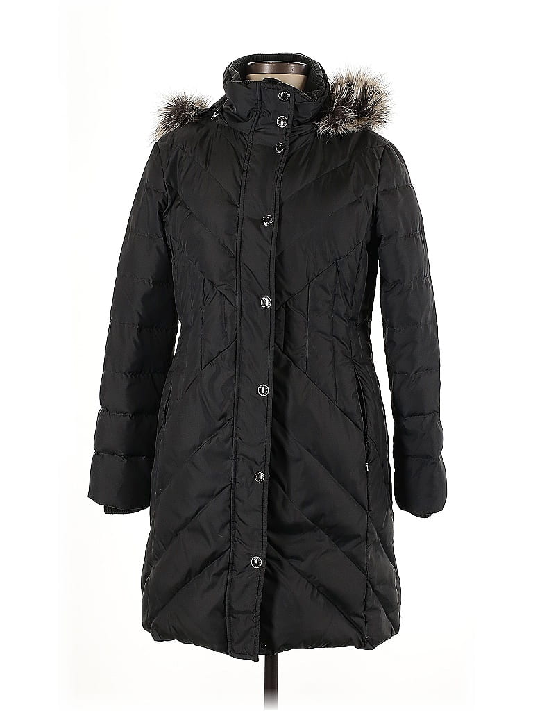 London Fog 100% Polyester Black Coat Size M (petite) - 61% off | ThredUp