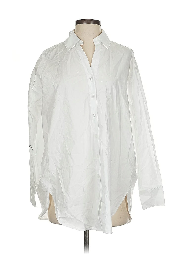 J.Jill Solid White Long Sleeve Button-Down Shirt Size S - 70% off | ThredUp