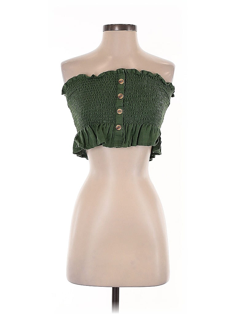 Faithfull the Brand 100% Linen Green Tube Top Size 4 - 70% off | ThredUp