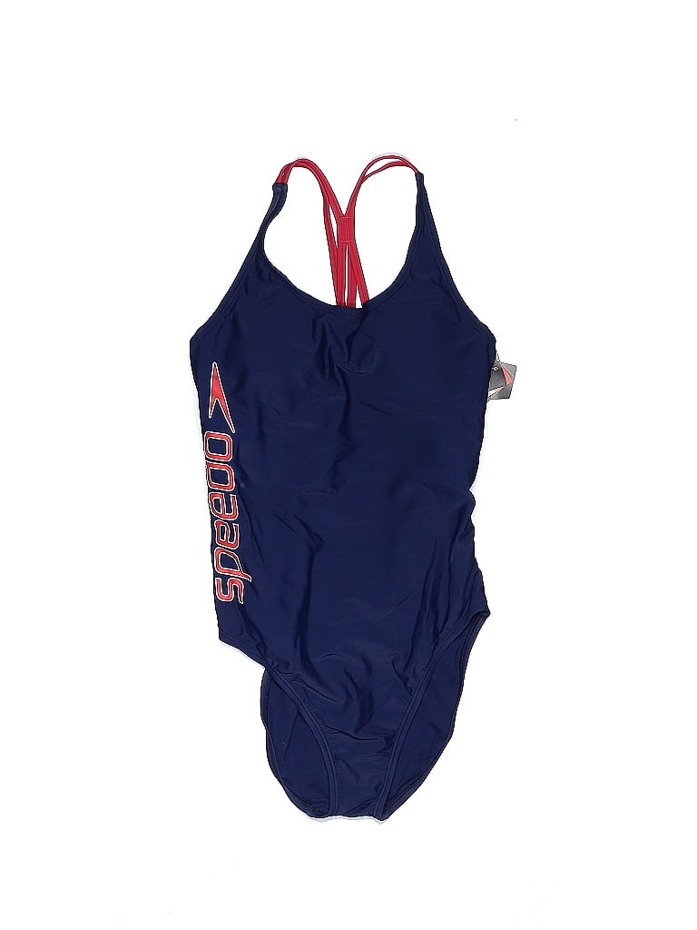 Speedo Graphic Blue One Piece Swimsuit Size 12 - 21% off | ThredUp