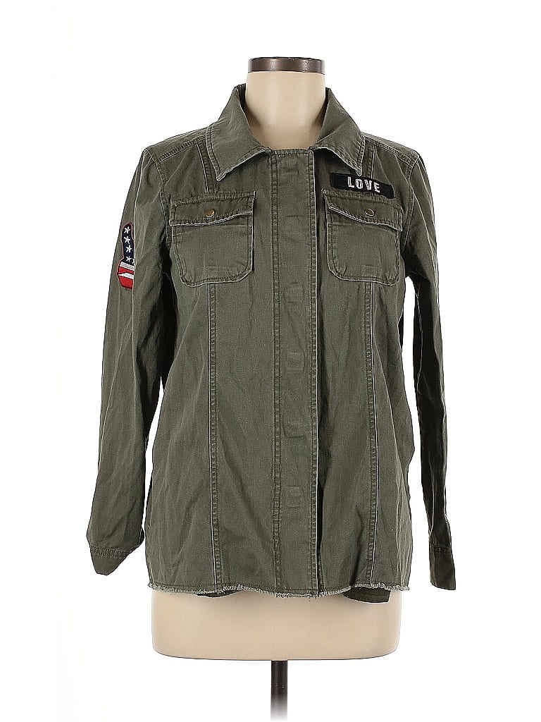 Junk Food 100% Cotton Green Jacket Size M - 50% off | ThredUp