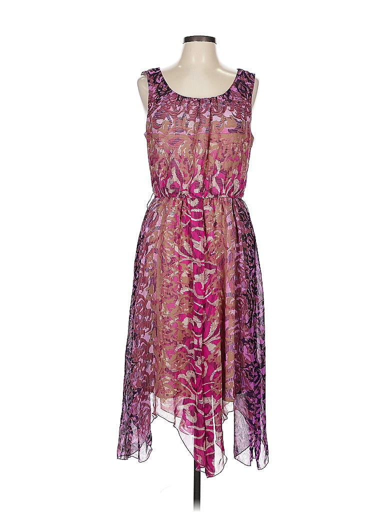 CHRIS McLaughlin 100% Polyester Paisley Purple Cocktail Dress Size 12 - 65% off | ThredUp