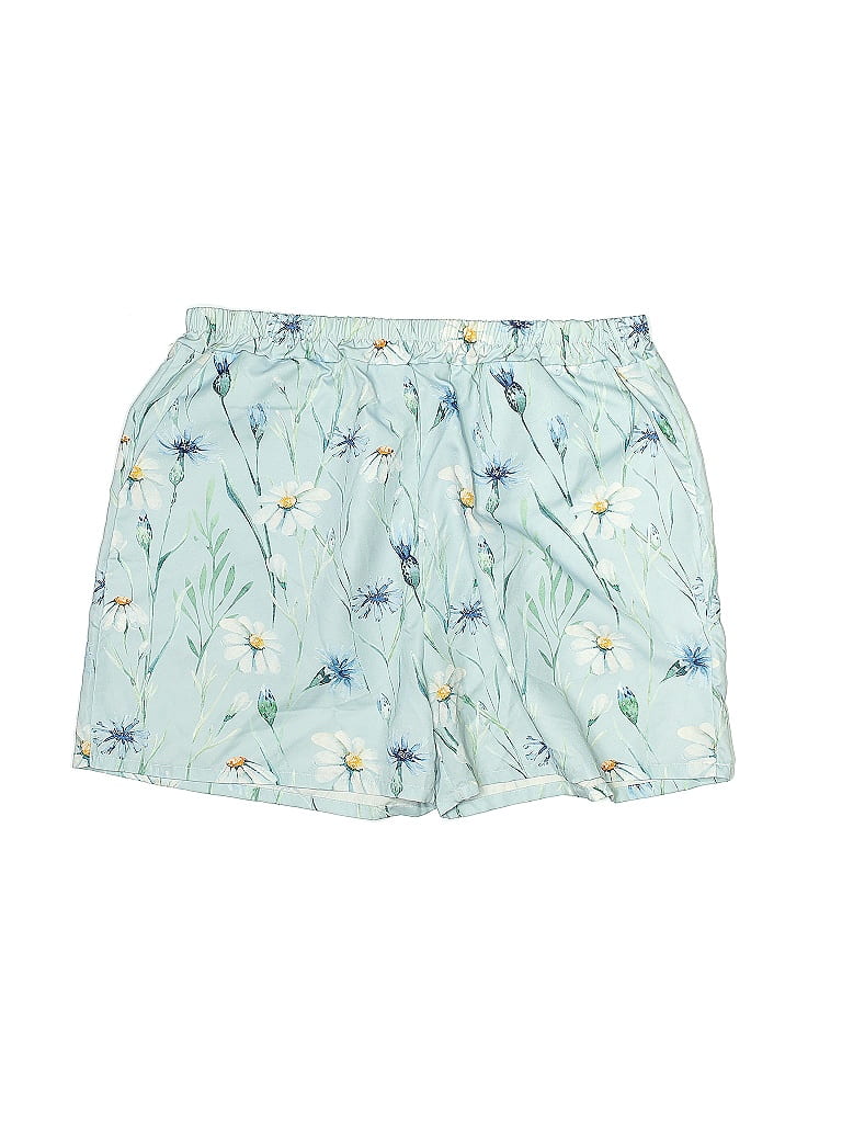 Pixie Lady Floral Blue Shorts Size 2X - 36% off | ThredUp