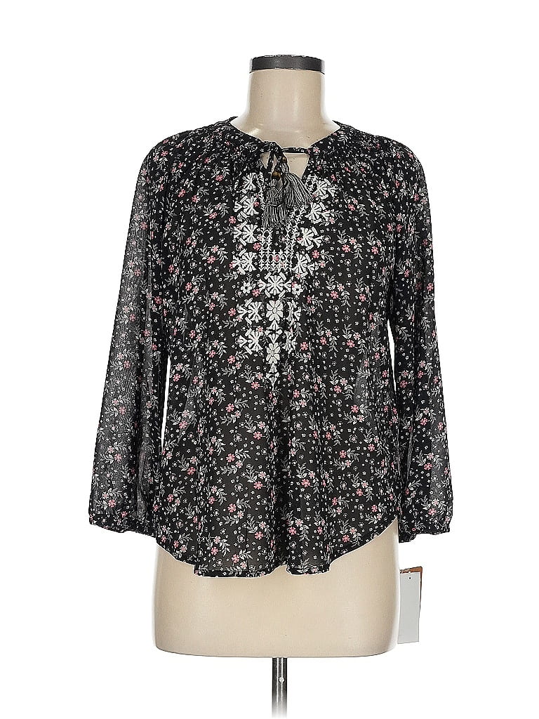 MASON & BELLE 100% Polyester Black Long Sleeve Blouse Size M - 68% off ...