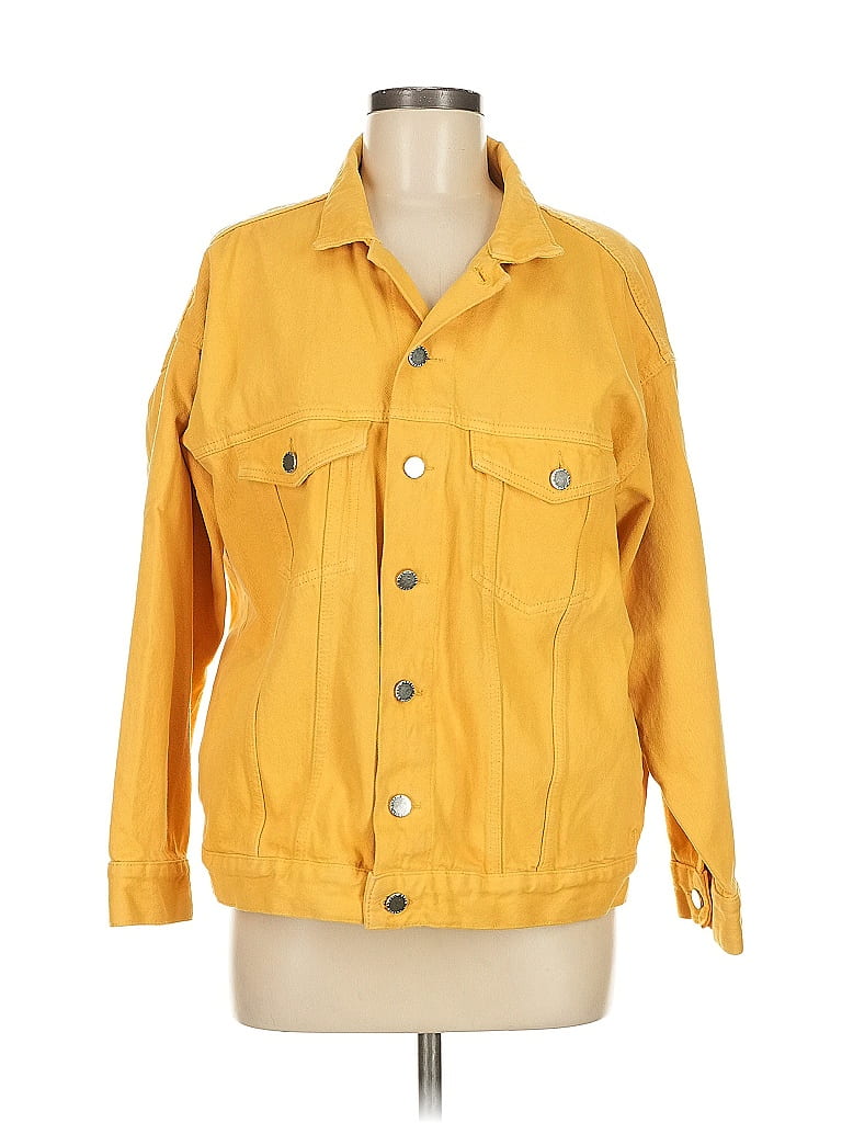 &Denim by H&M 100% Cotton Yellow Denim Jacket Size 8 - 65% off | ThredUp