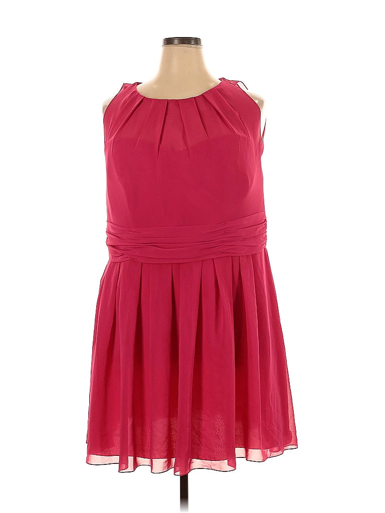 Sorella Vita 100% Polyester Solid Red Pink Cocktail Dress Size 26 - 79% ...