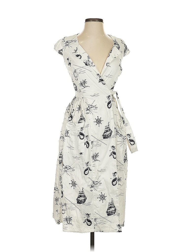 Collectif Print Ivory Cocktail Dress Size XXS - 57% off | ThredUp