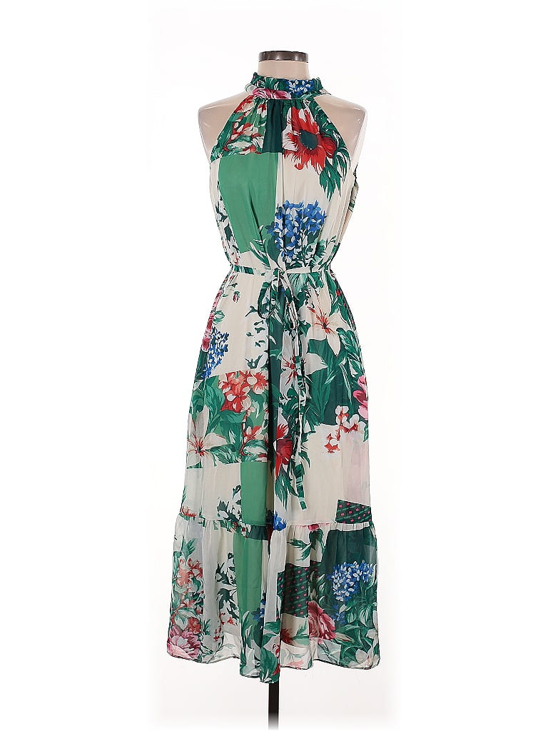 Donna Ricco Tropical Green Casual Dress Size 4 - 73% off | ThredUp