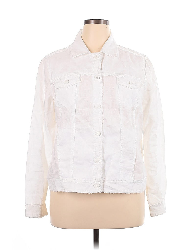 Charter Club 100% Linen White Jacket Size XL - 51% off | ThredUp