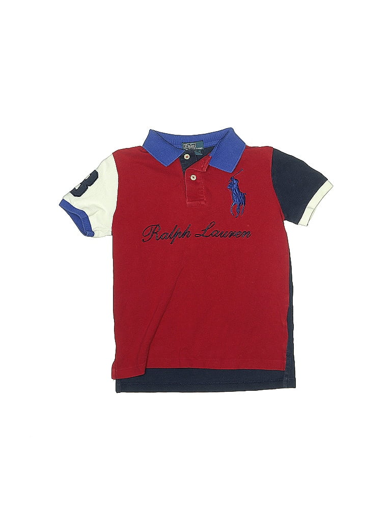Polo by Ralph Lauren 100% Cotton Red Short Sleeve Top Size 7 (big kids ...