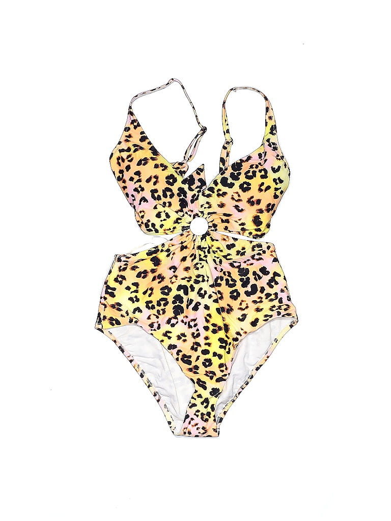 Bar III Animal Print Yellow Orange One Piece Swimsuit Size M - 53% off ...