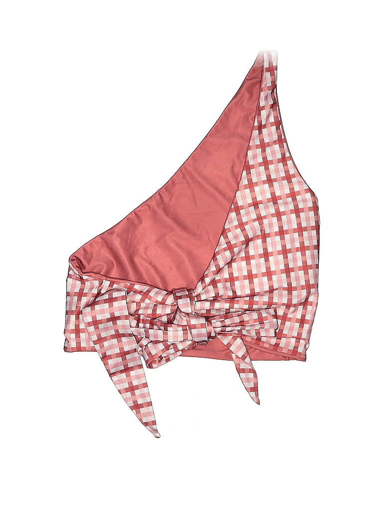 Baiia Checkered-gingham Pink Red Swimsuit Top Size 6 - 70% off | ThredUp