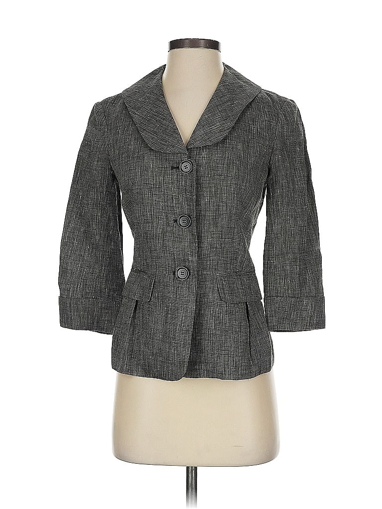 Max Studio 100% Linen Tweed Gray Blazer Size 0 - 74% off | ThredUp