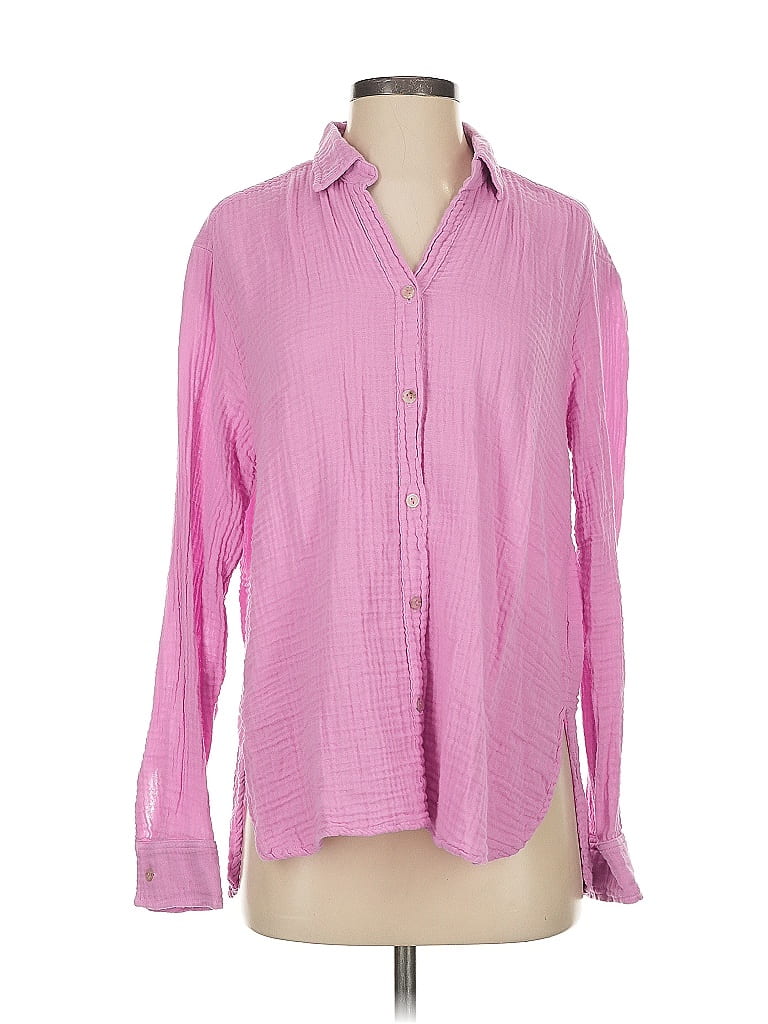 Michael Stars 100% Cotton Pink Long Sleeve Button-Down Shirt Size XS - 66% off | ThredUp