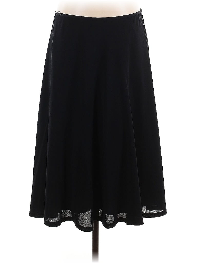 Rene Lezard 100% Silk Solid Black Silk Skirt Size EU (IT) 40 / US 4 - 74% off | ThredUp