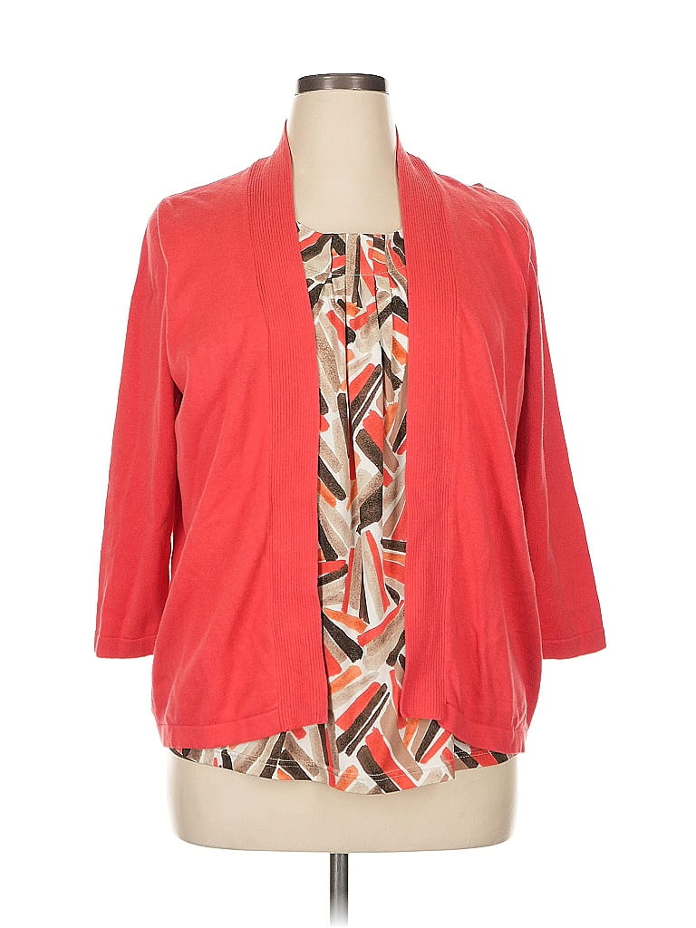 Alfred Dunner Red Cardigan Size 1X - 54% off | ThredUp