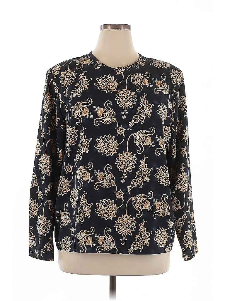 Impressions of California 100% Polyester Gold Long Sleeve Blouse Size XL - 44% off | ThredUp