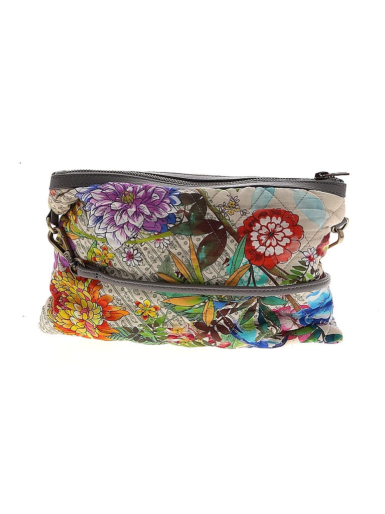 Johnny Was 100% Cotton Print Gray Ivory Crossbody Bag One size - 76% ...