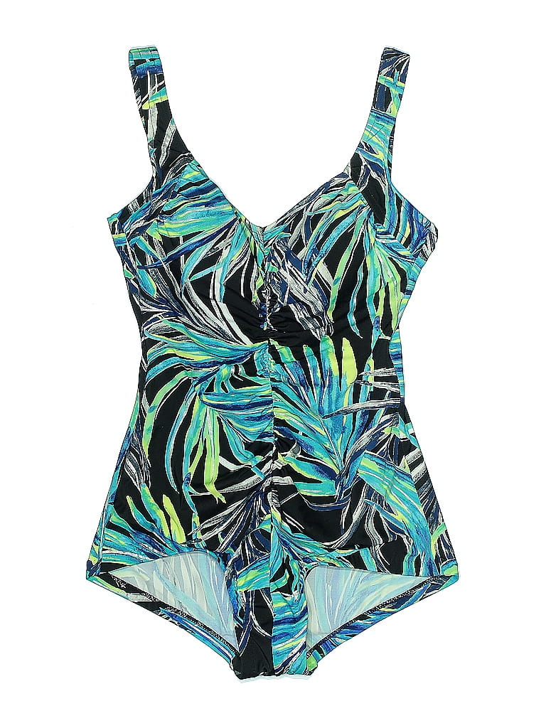 Azul Tropical Blue One Piece Swimsuit Size 10 - 10% off | ThredUp