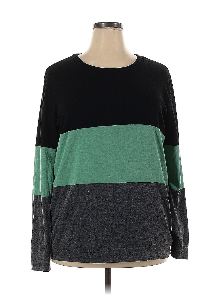 Halife Color Block Black Sweatshirt Size 2X - 40% off | ThredUp