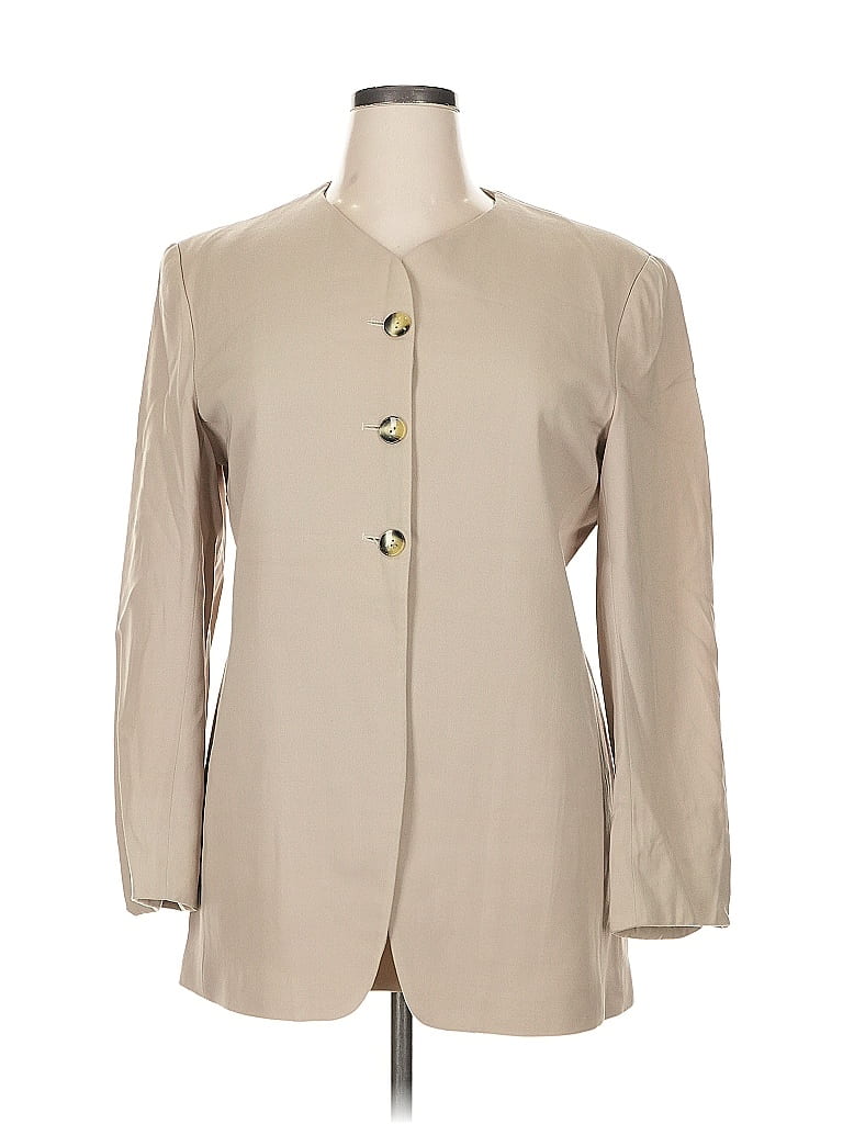 Jones New York 100% Wool Ivory Wool Blazer Size 16 - 75% off | ThredUp