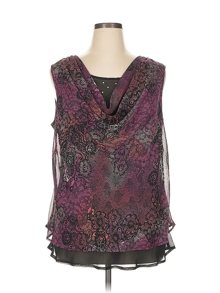 Covington 100% Polyester Purple Sleeveless Blouse Size 16 - 52% off ...