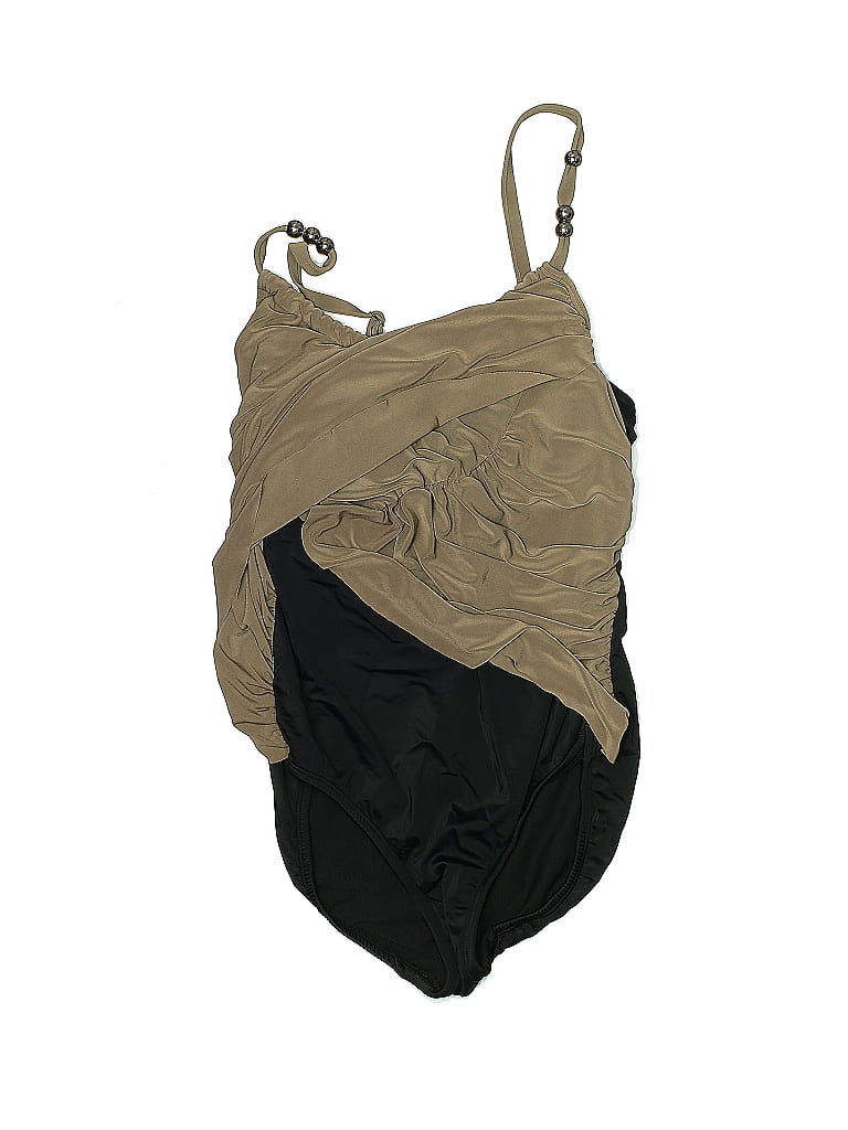 Venus Solid Tan One Piece Swimsuit Size 12 - 34% off | ThredUp