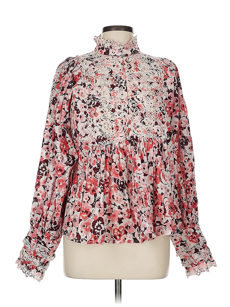 by TiMo Red Long Sleeve Blouse Size M - 74% off | ThredUp