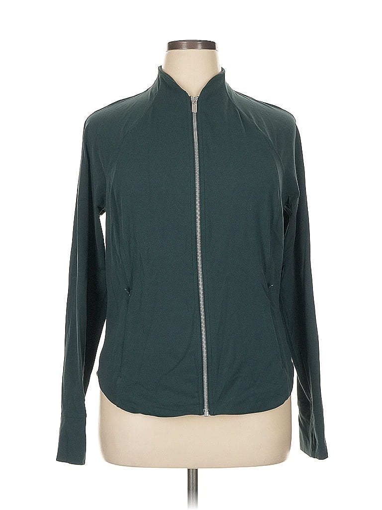 Athleta Green Track Jacket Size XL - 65% off | ThredUp