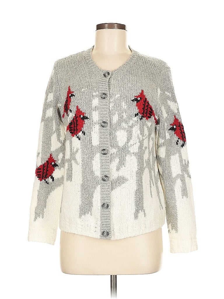 Talbots Silver Cardigan Size M (petite) - 73% off | ThredUp