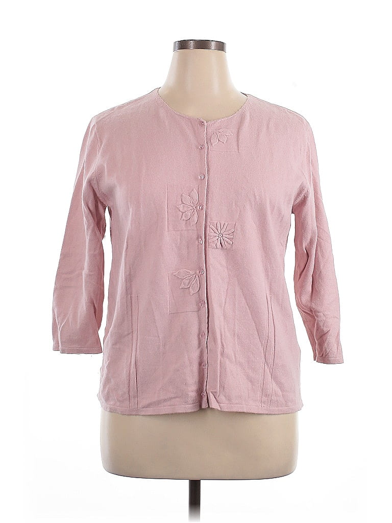 Sigrid Olsen Pink Silk Cardigan Size 1X - 77% off | ThredUp